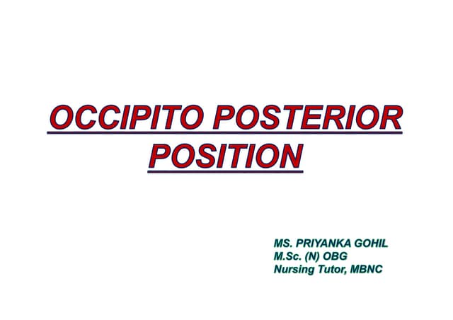 Deep transverse arrest | PPTX