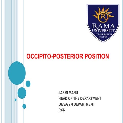 Occipito posterior position | PPT
