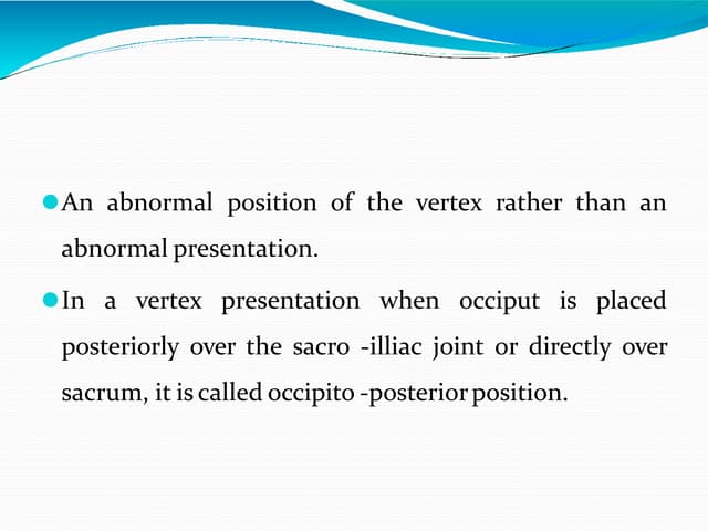 Deep transverse arrest | PPTX