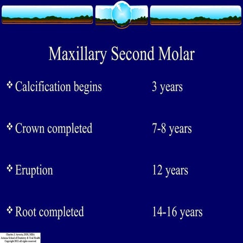 Occlusal aspect of maxillary 2nd molar | PPT