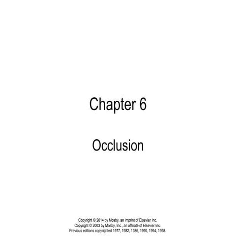 Basic Occlusion | PPTX
