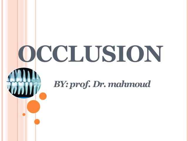 Balanced occlusion | PPT