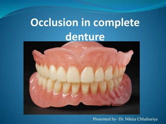 15.concepts of complete denture occlusion | PPT