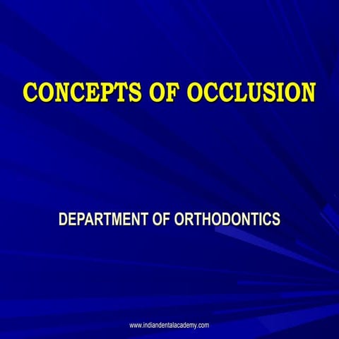 Concepts of occlusion | PPT