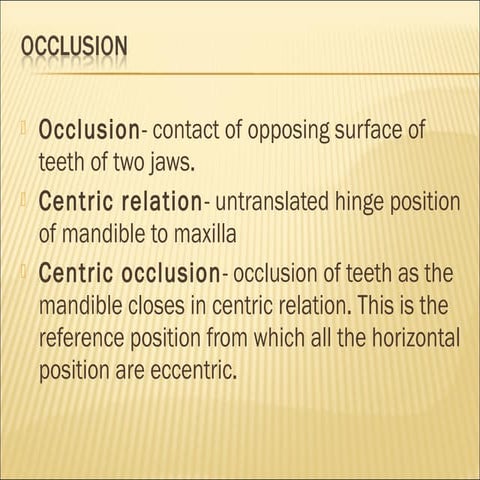 Occlusion ppt | PPT