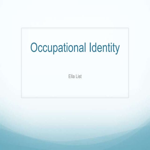 Occ sci presentation | PPTX