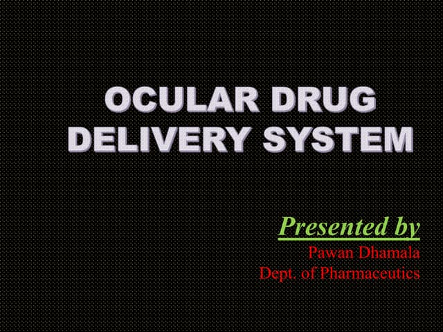 ocuserts [ocular inserts] | PPTX