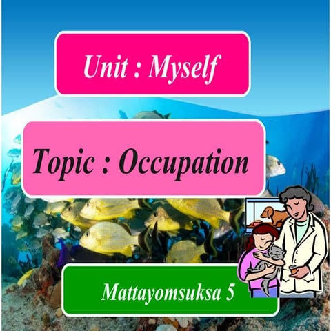 Unit: Myself Topic: Occupation | PPT
