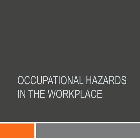 Types of hazards | PPTX