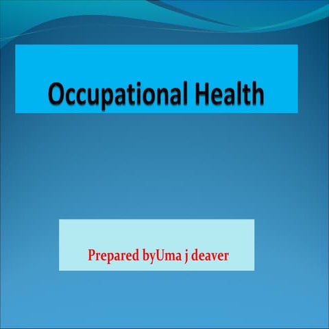 Occupational health | PPT