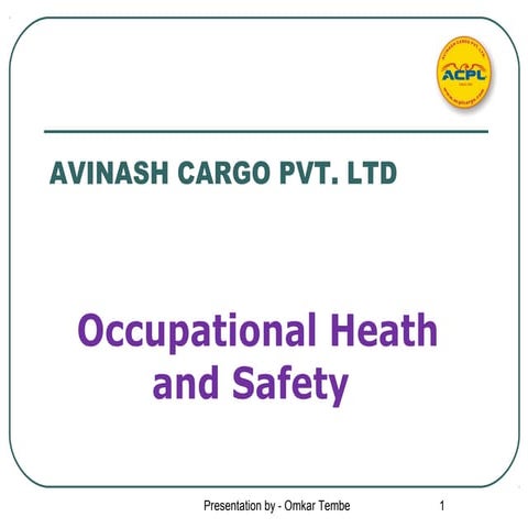 Occupational Health and Safety | PPT