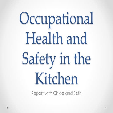 KITCHEN SAFETY PRESENTATION | PPT