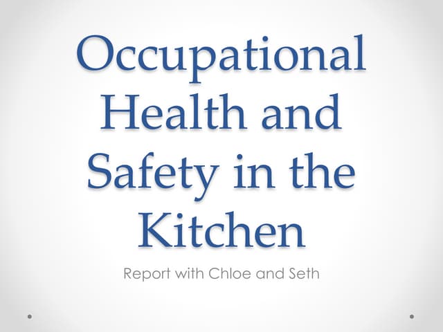 Occupational health and safety procedures | PPTX