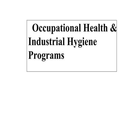 Occupational health &_industrial_hygiene | PPT