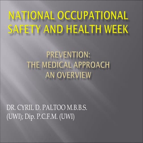 Occupational health program structure, benefit, background ...