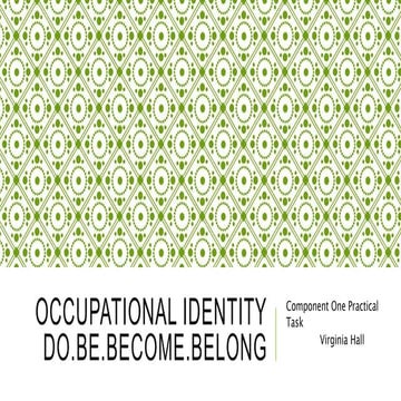 Occupational Identity | PPTX
