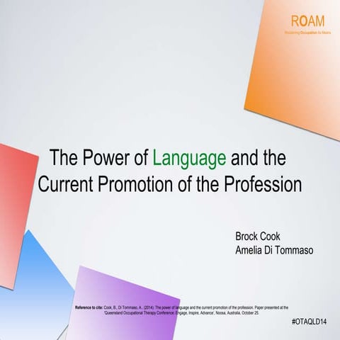 The Power of Language and the Current Promotion of the Profession ...