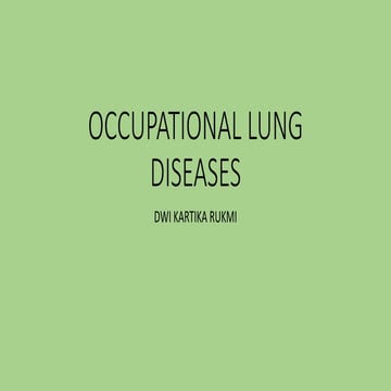 Occupational lung diseases | PPTX