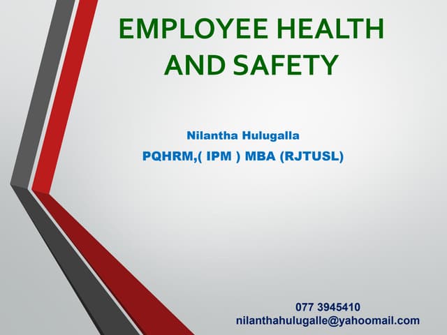Importance of Occupational Safety | PDF