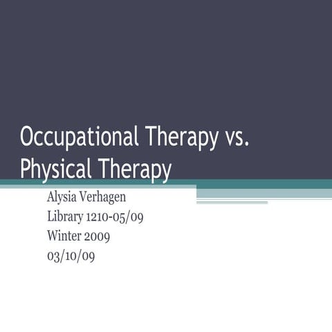 Occupational Therapy | PPT