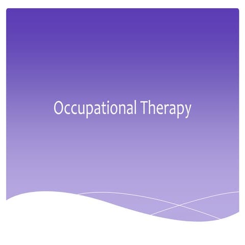 Occupational therapy computer lit | PPTX