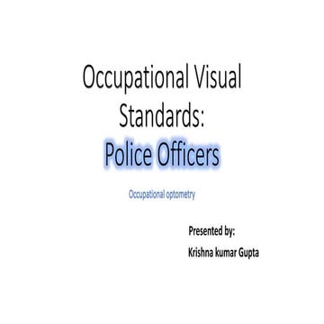 Occupational visual standards | PPTX