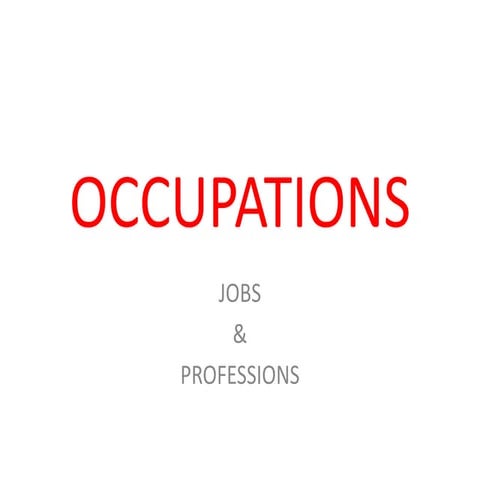 Occupations 1 | PPTX
