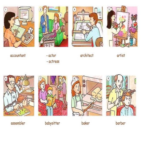 Occupations in English Language Word by Word | PDF