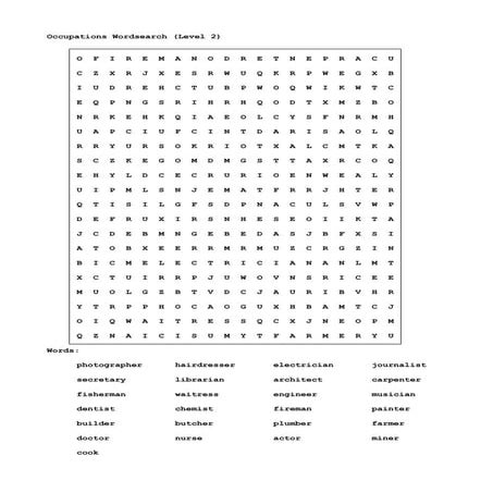 Occupations 2 | PDF | Games and Puzzles | Hobbies & Interests