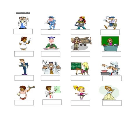 Occupations (worksheet) | PDF