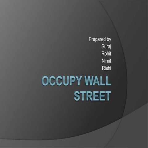 Occupy wall street | PPT