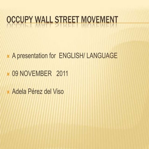 Occupy Wall Street. | PPTX
