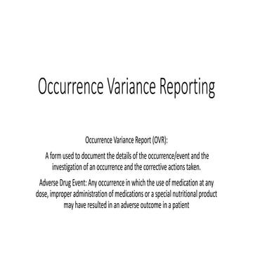 Occurrence Variance Reporting 2.pptx