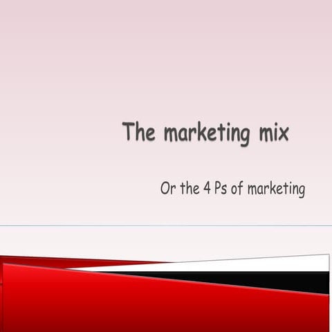 Marketing mix | PPTX