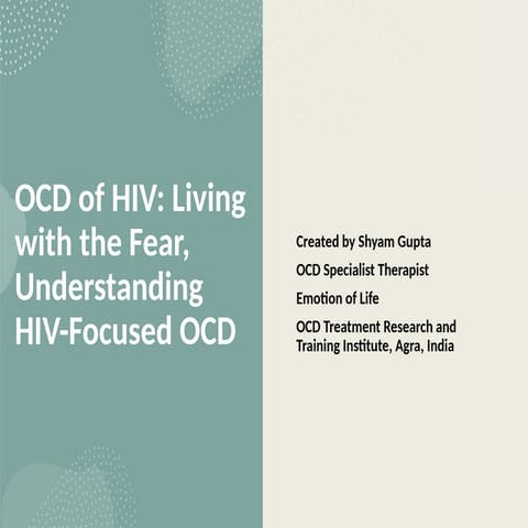 OCD Success Mantra of Emotion of Life India | PPTX