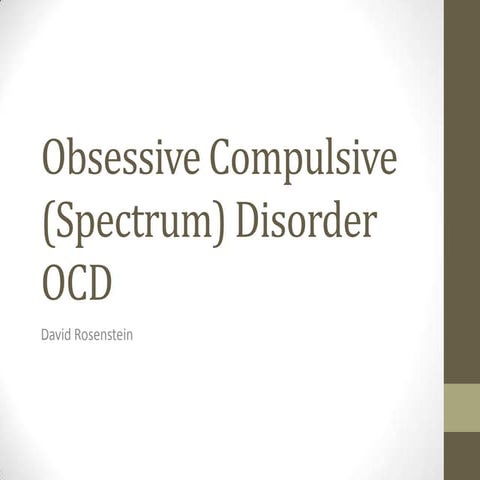 Obsessive-Compulsive Disorder (OCD) Psychology Talk | PPT