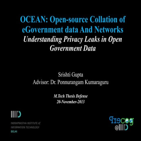 OCEAN: Open-source Collation of eGovernment data And Networks: Understanding Privacy Leaks in ...