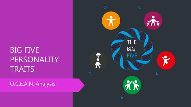 Big Five Personality Traits: The Five Factor Model | PPTX