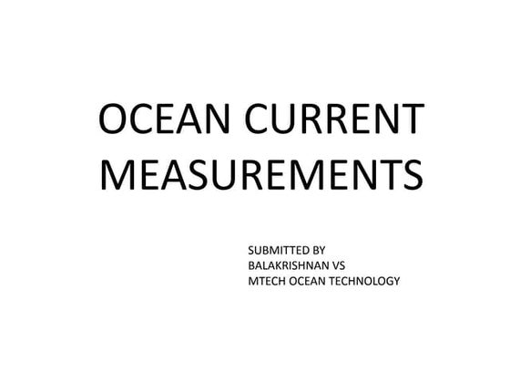 Velocity measurement using current meter | PDF | Physics | Science