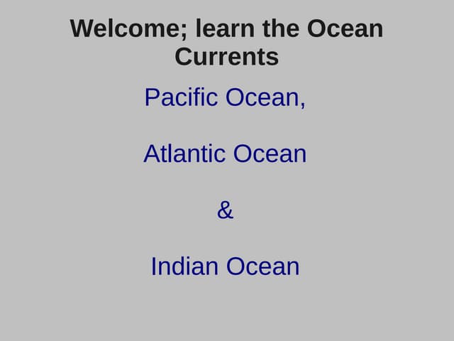 Ocean currents (pacific) | PPT
