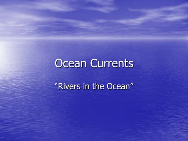 Ocean currents (pacific) | PPT