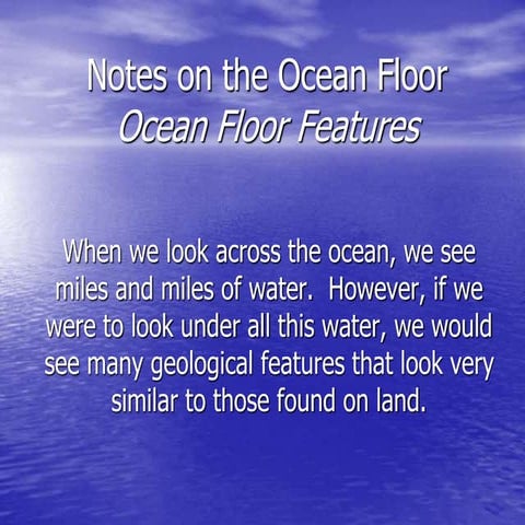 ocean floor powerpoint notes.pptx | Geography | Science
