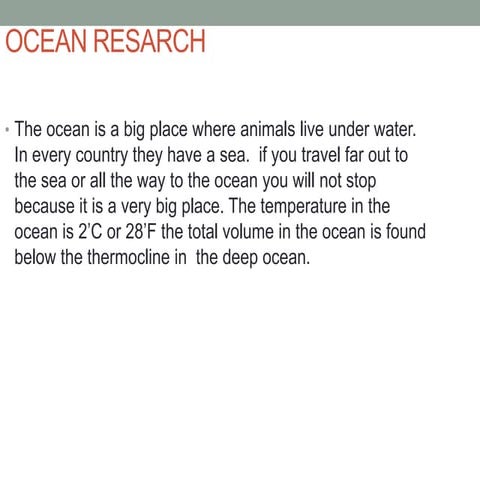 Ocean habitat | PPTX