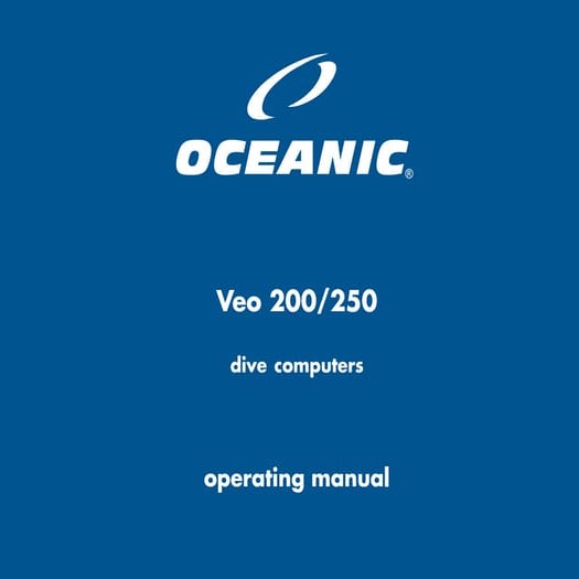 Oceanic dive computer manual for everybody | PDF