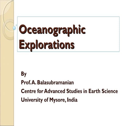 Oceanographic Explorations | PPT