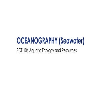 Aquatic Ecology and Resources: Oceanography.pptx