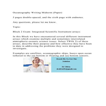 Oceanography Writing Midterm (Paper)5 pages double-spaced, and t.docx ...