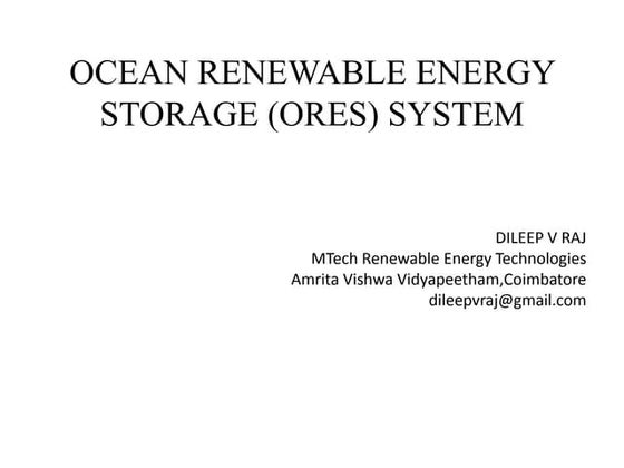 Energy storage systems | PPT