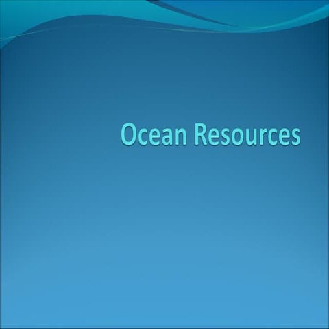 Ocean resources | PPT