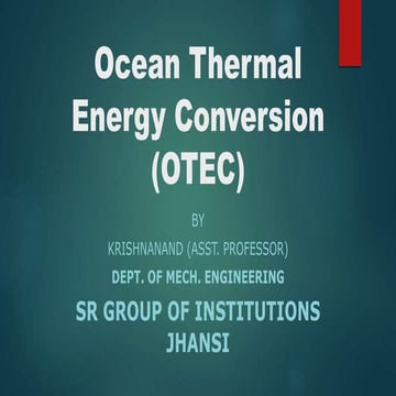Ocean Thermal Energy Conversion (OTEC) | PPTX